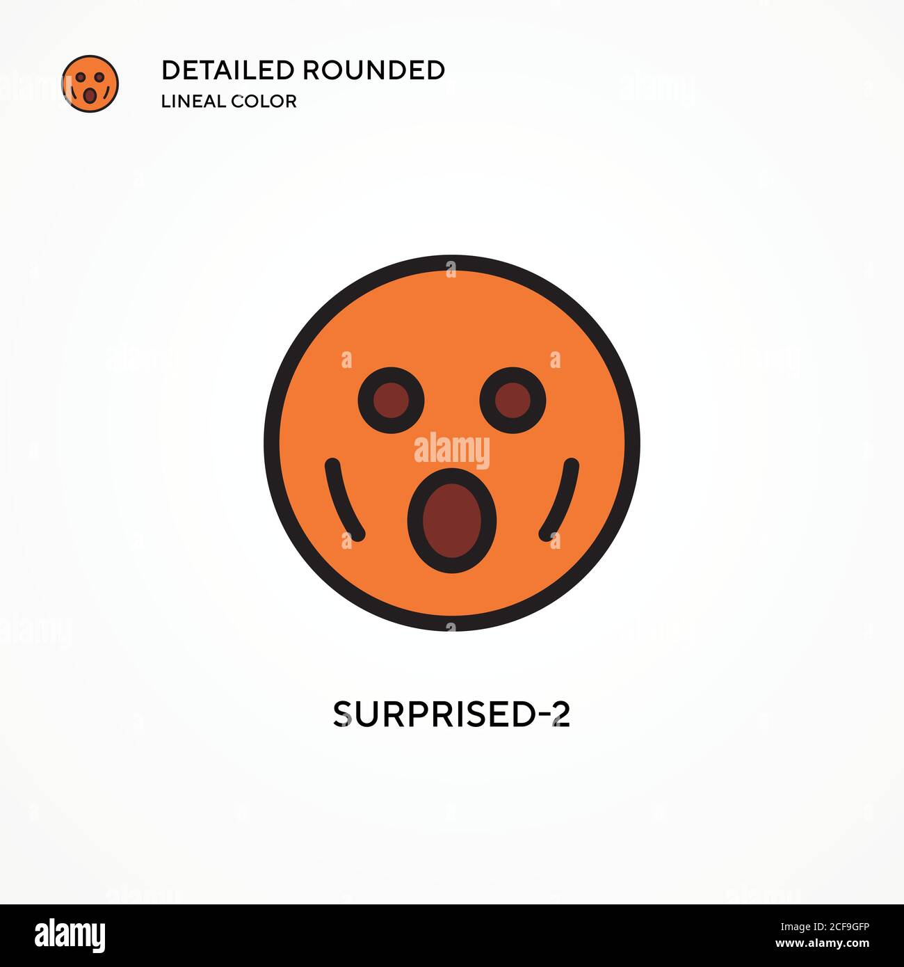Surprised-2 vector icon. Modern vector illustration concepts. Easy to ...