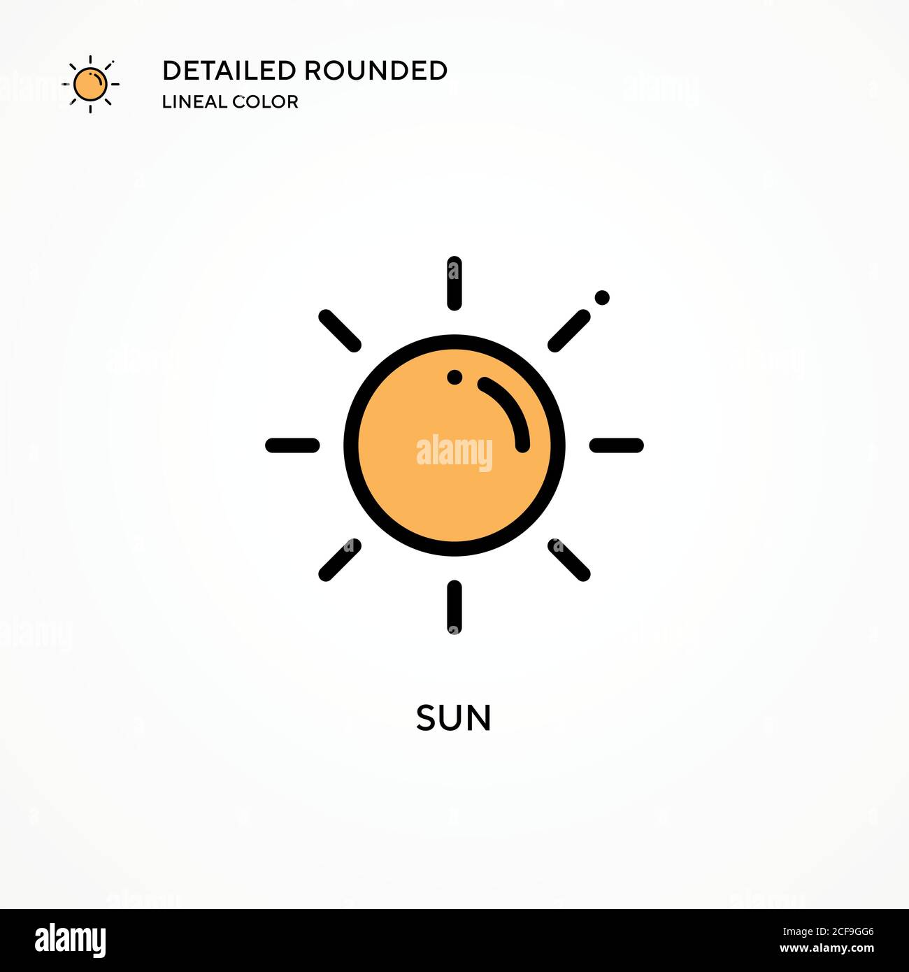 Sun vector icon. Modern vector illustration concepts. Easy to edit and ...