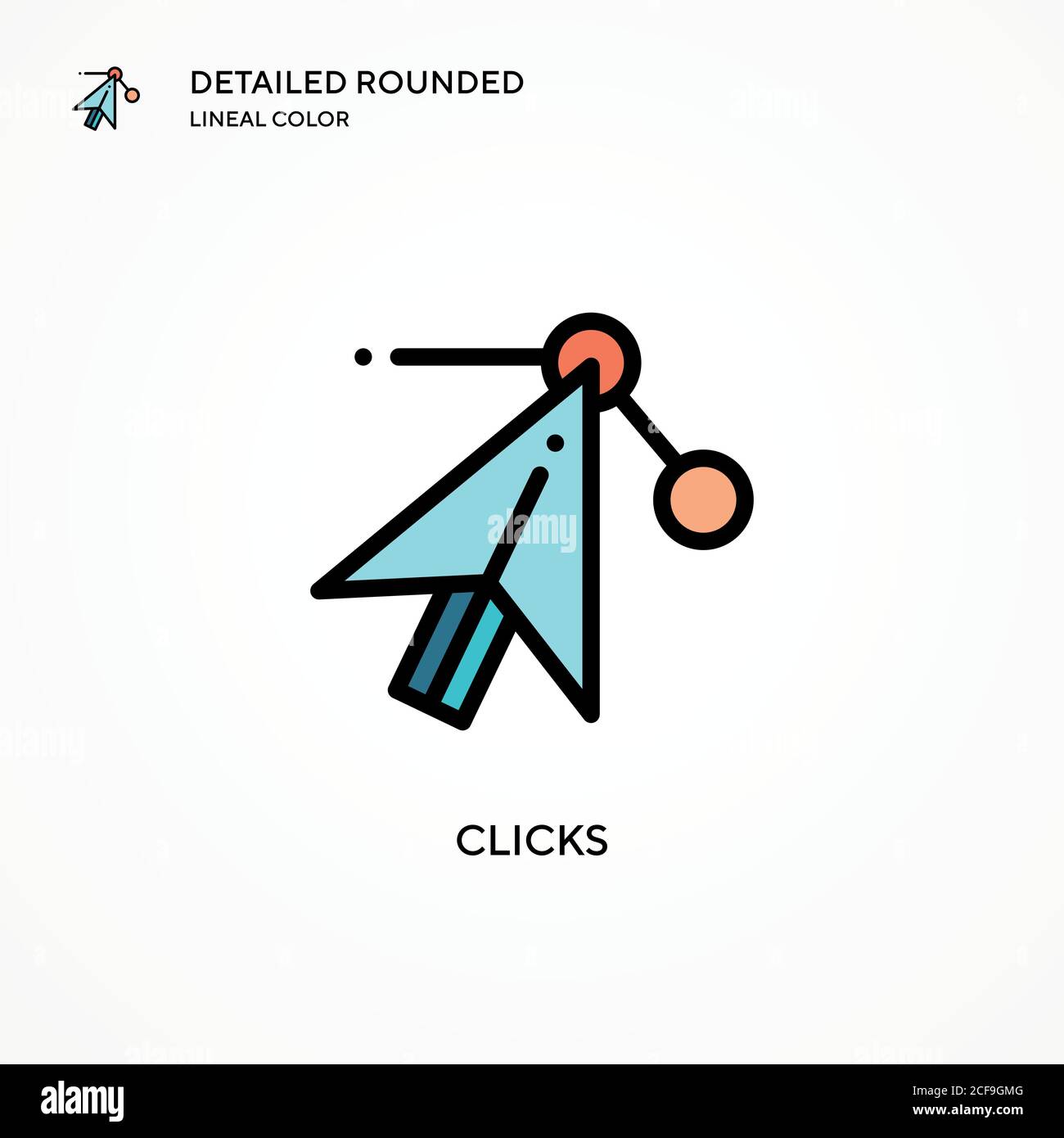 Clicks vector icon. Modern vector illustration concepts. Easy to edit ...