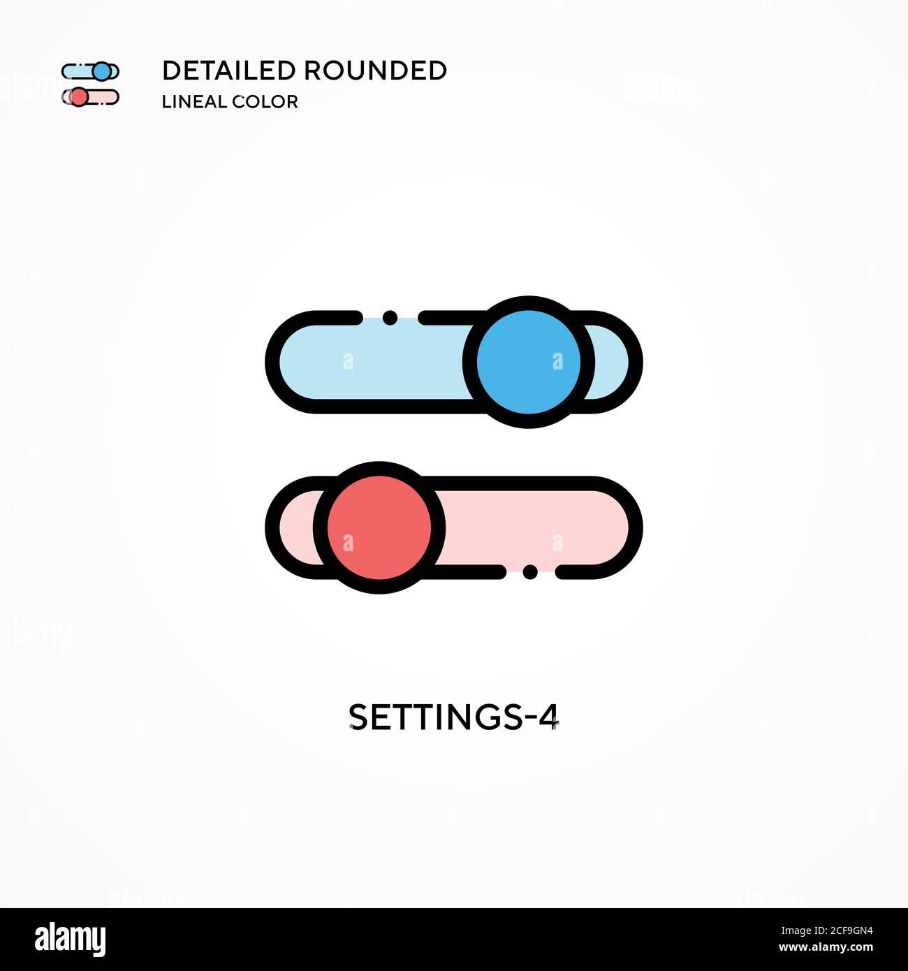 Settings-4 vector icon. Modern vector illustration concepts. Easy to ...