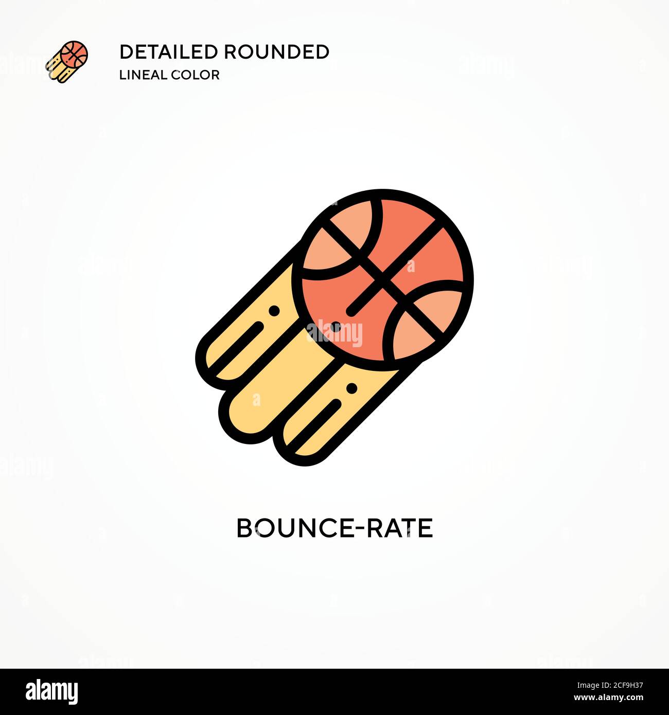 Bounce-rate vector icon. Modern vector illustration concepts. Easy to ...