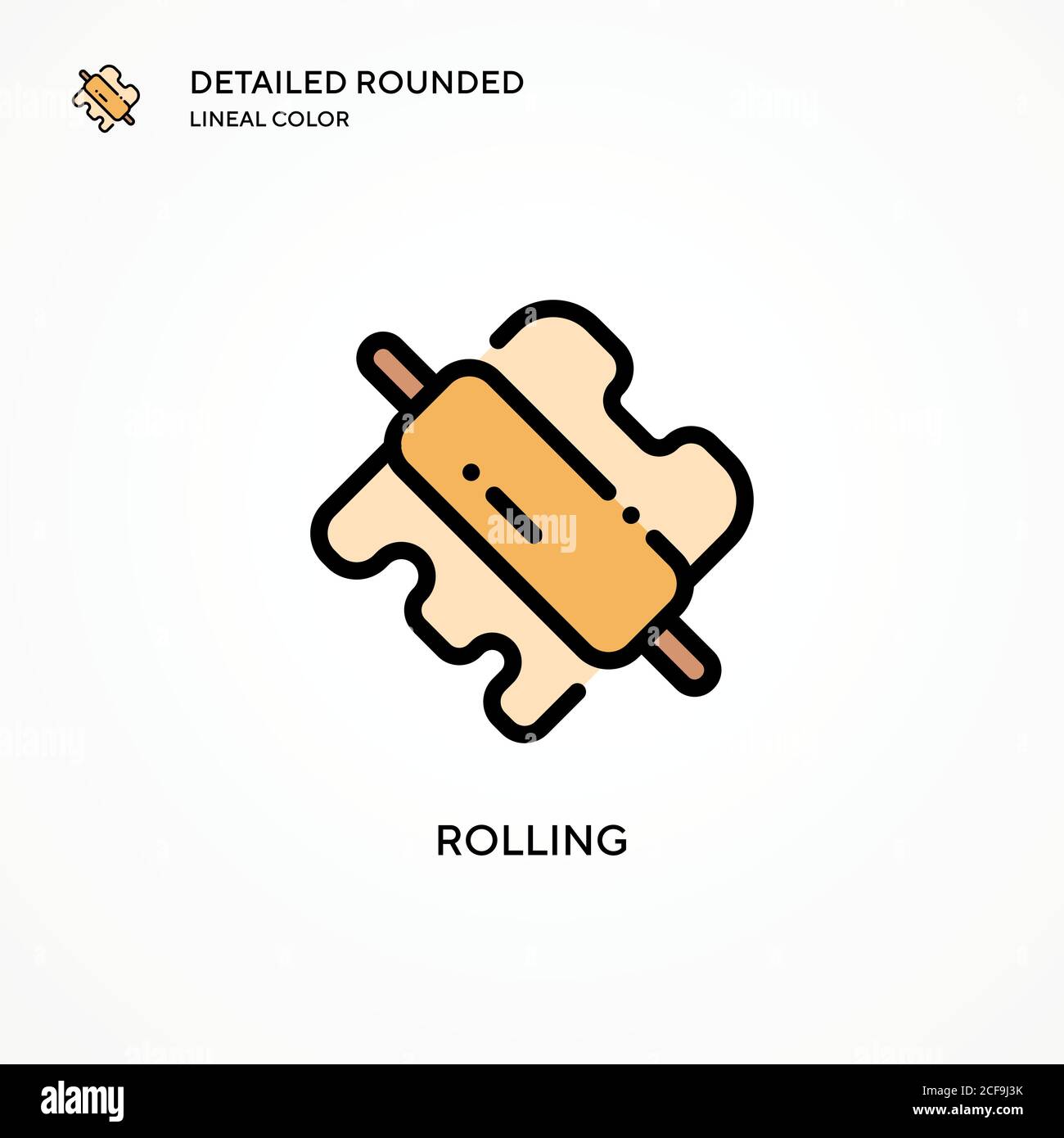 Rolling vector icon. Modern vector illustration concepts. Easy to edit ...