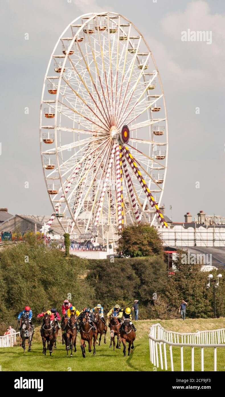 Listowel, Ireland - 15th septhember 2014: horses racing on Listowel ...