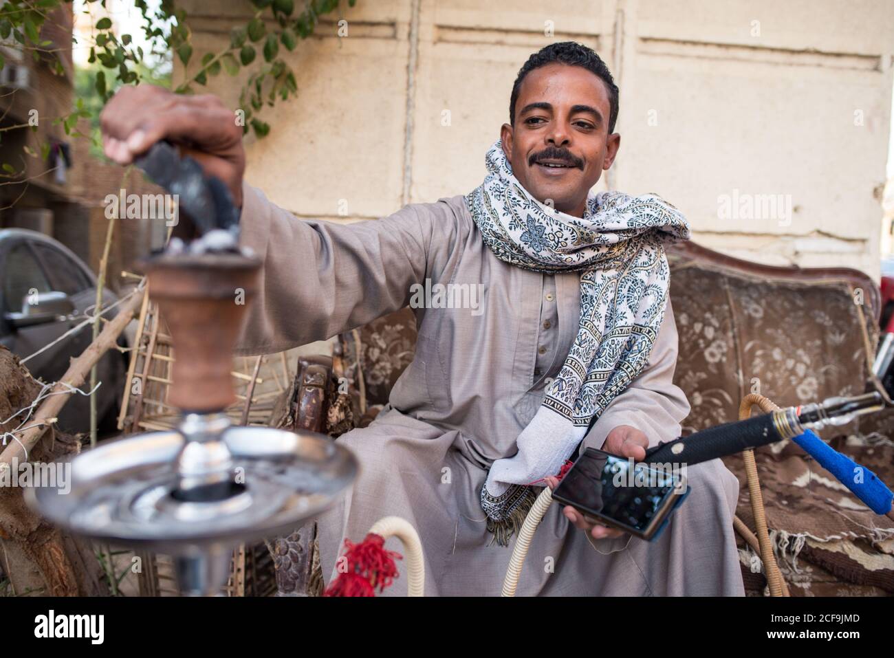 Cairo, Egypt - December 14, 2019: Group of calm adult ethnic man in ...