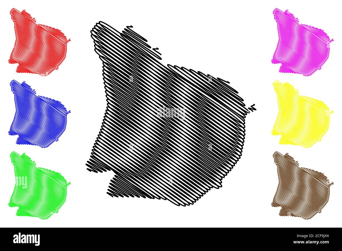 Vadodara City (Republic of India, Gujarat State) map vector ...