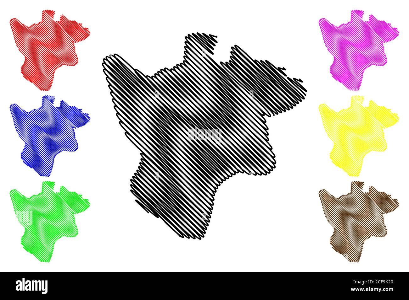 Ranchi City (Republic of India, Jharkhand State) map vector ...