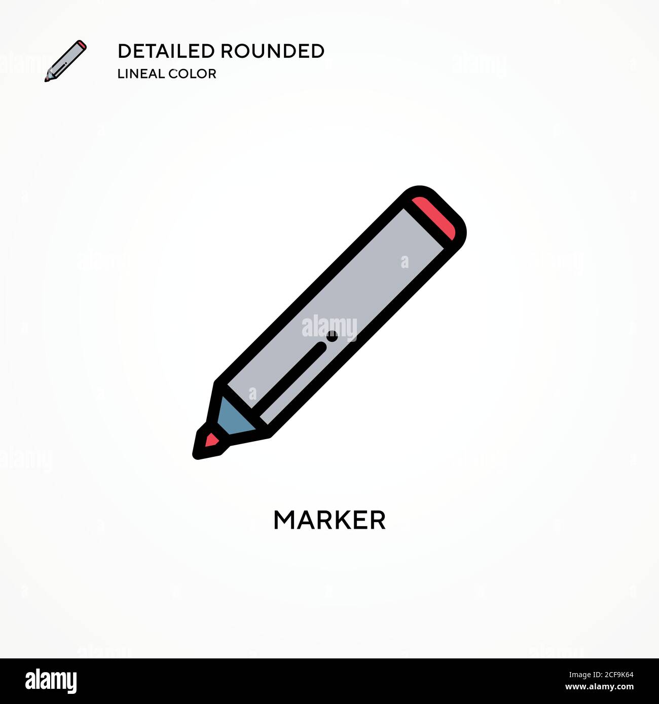 Marker vector icon. Modern vector illustration concepts. Easy to edit ...