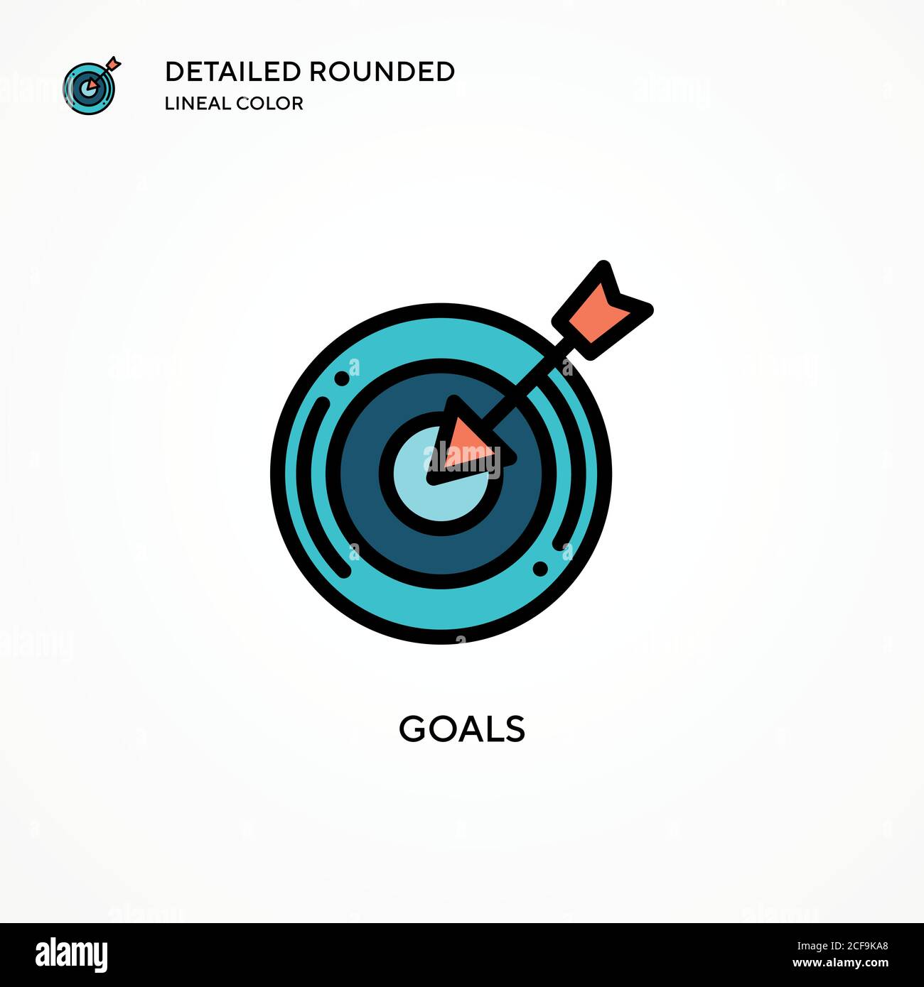 Goals vector icon. Modern vector illustration concepts. Easy to edit ...