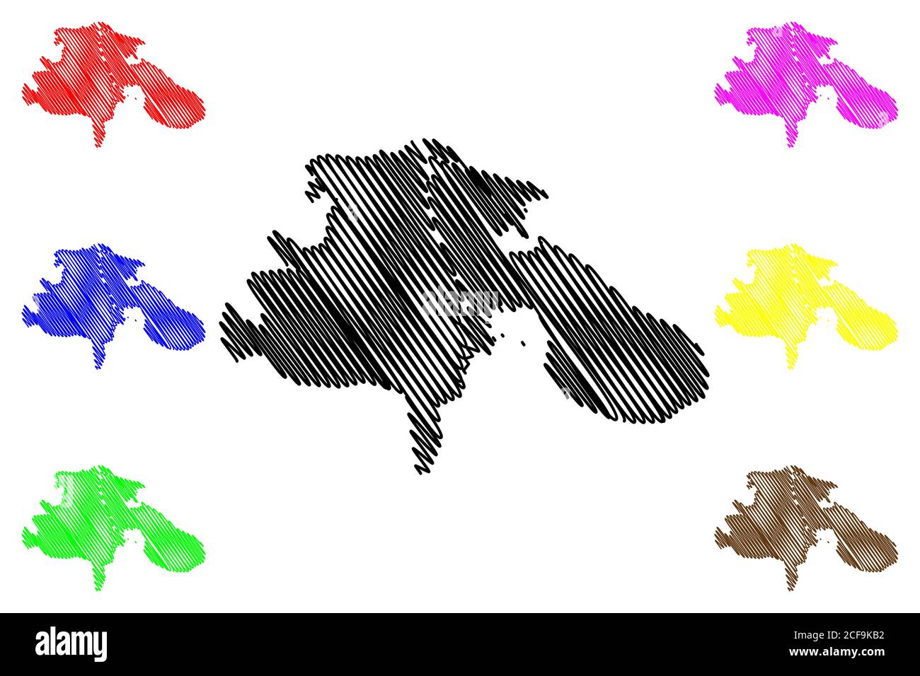 Rajkot City (Republic of India, Gujarat State) map vector illustration ...