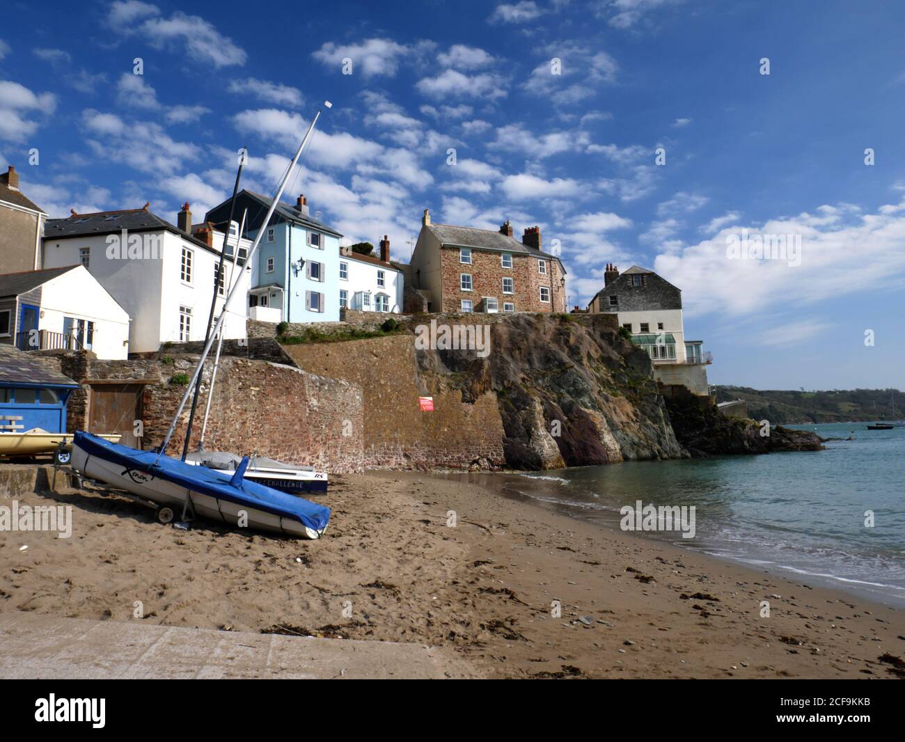 The beach at Cawsand, south-east Cornwall Stock Photo - Alamy