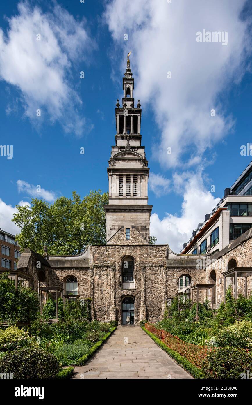 Axial view of tower seen from the east. Christopher Wren churches ...