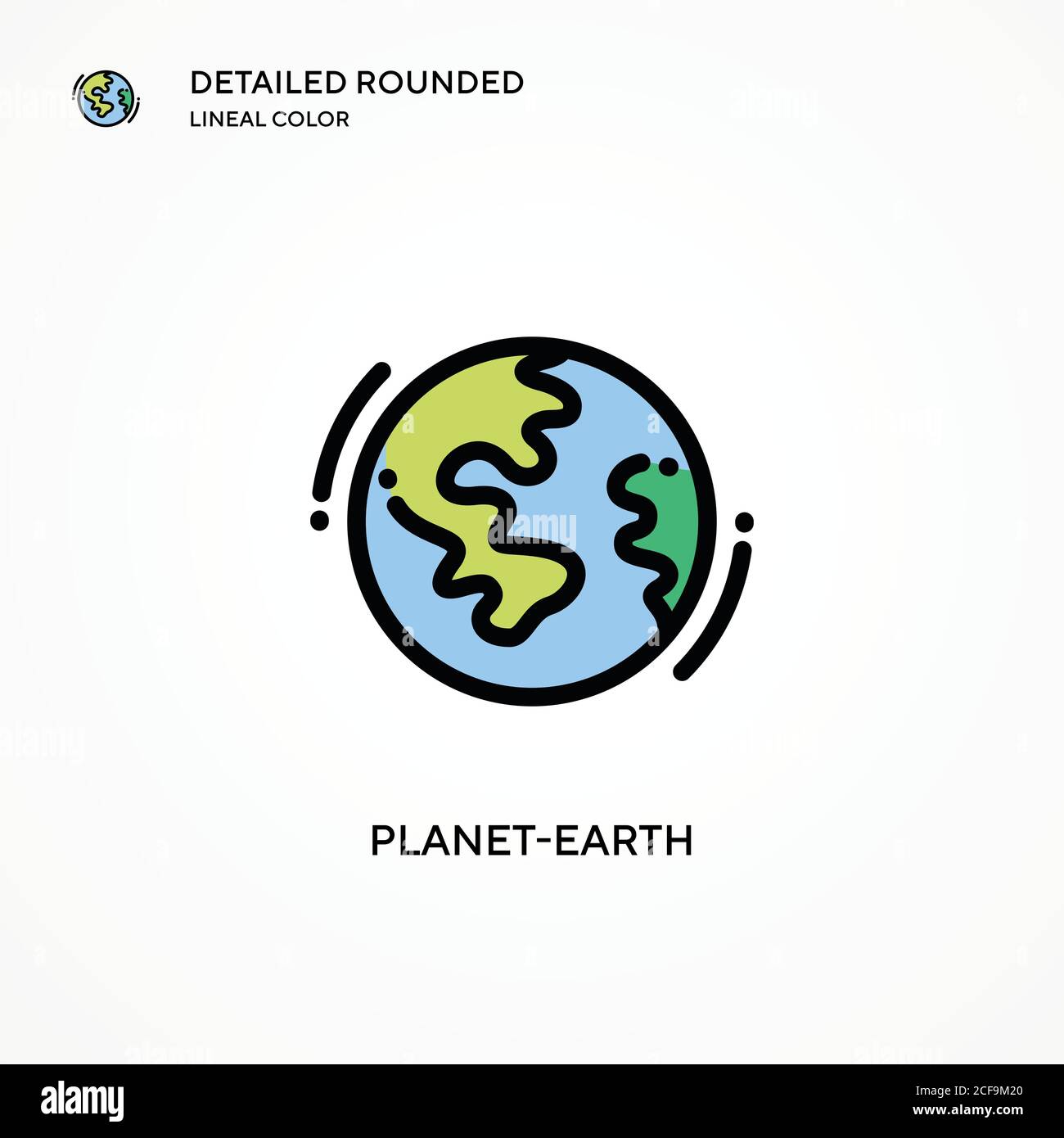 Planet-earth vector icon. Modern vector illustration concepts. Easy to ...