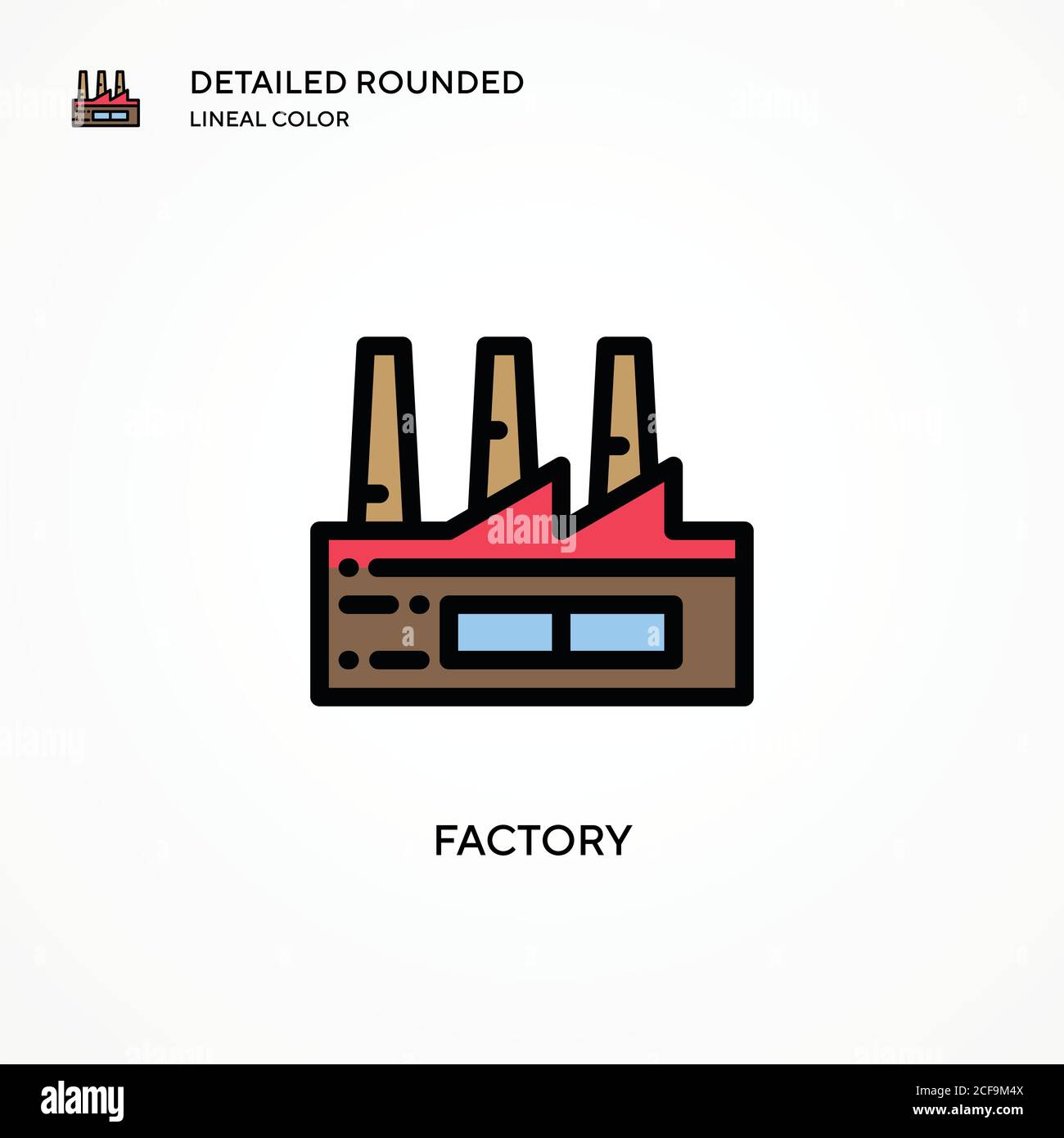 Factory vector icon. Modern vector illustration concepts. Easy to edit ...