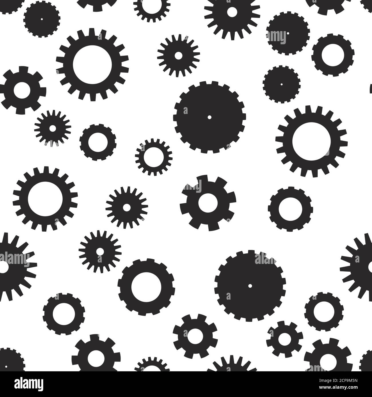 Cog wheel seamless pattern. Clockwork, technological or industrial ...