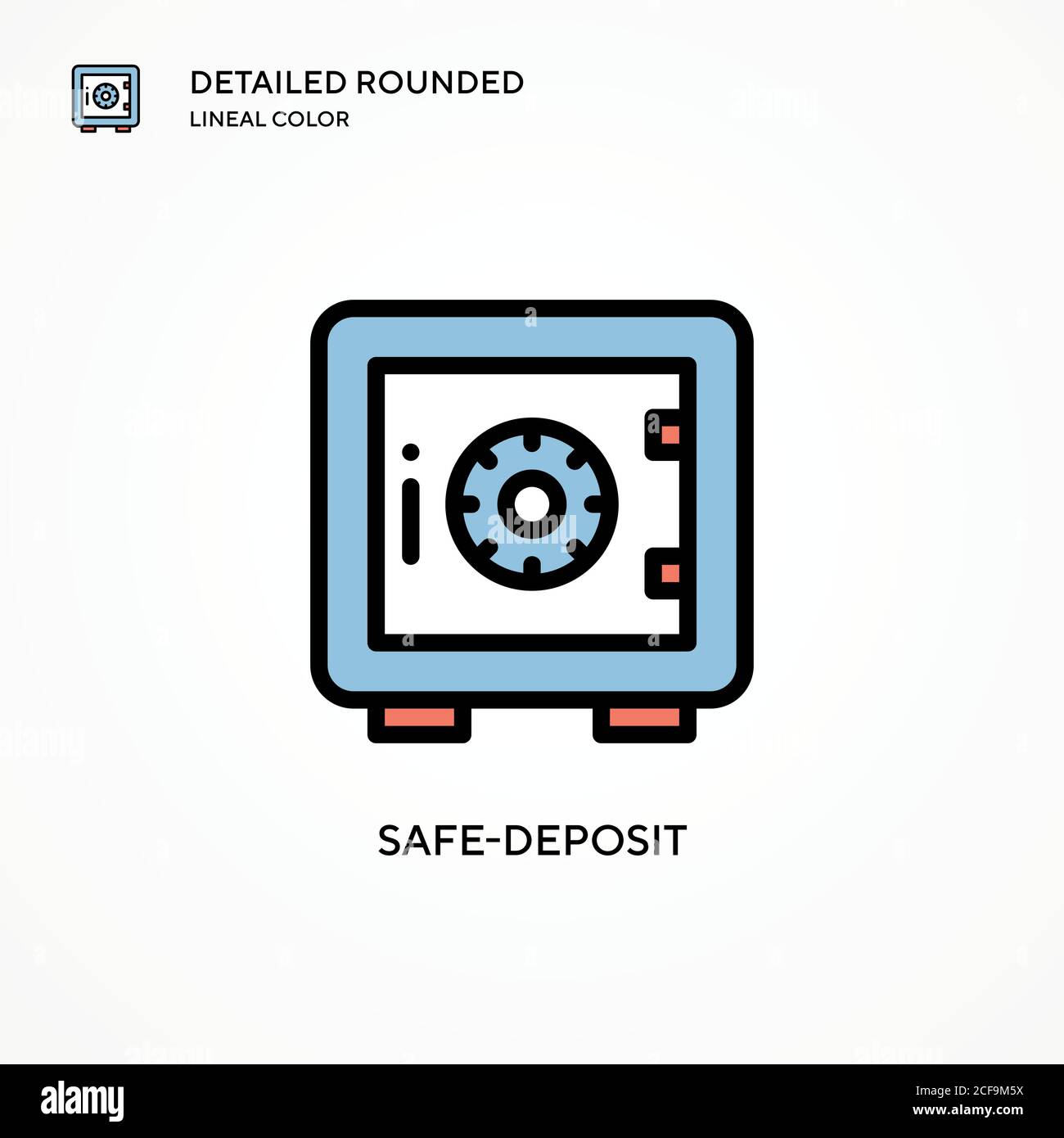 Safe-deposit vector icon. Modern vector illustration concepts. Easy to ...
