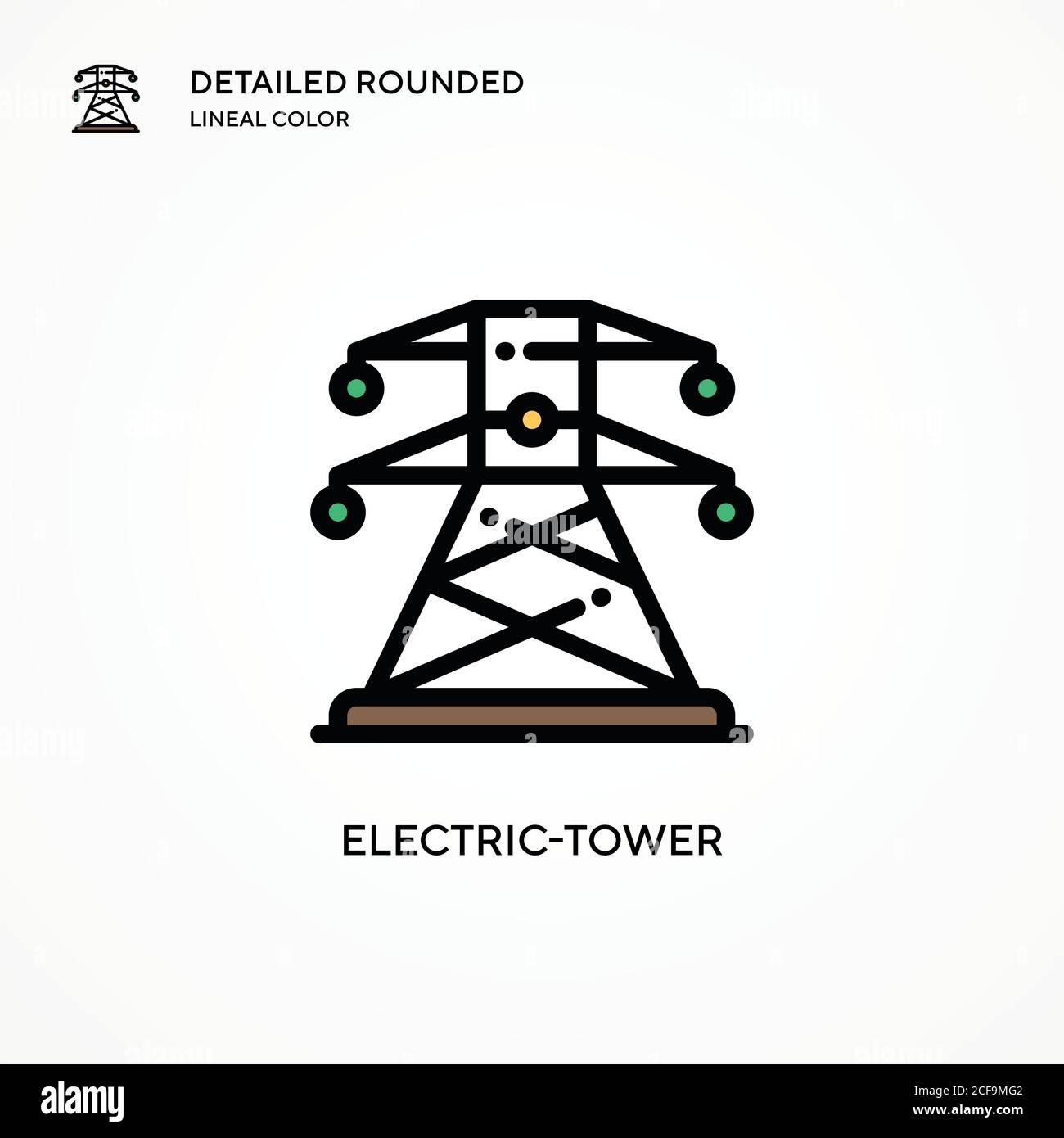 Electric-tower vector icon. Modern vector illustration concepts. Easy ...