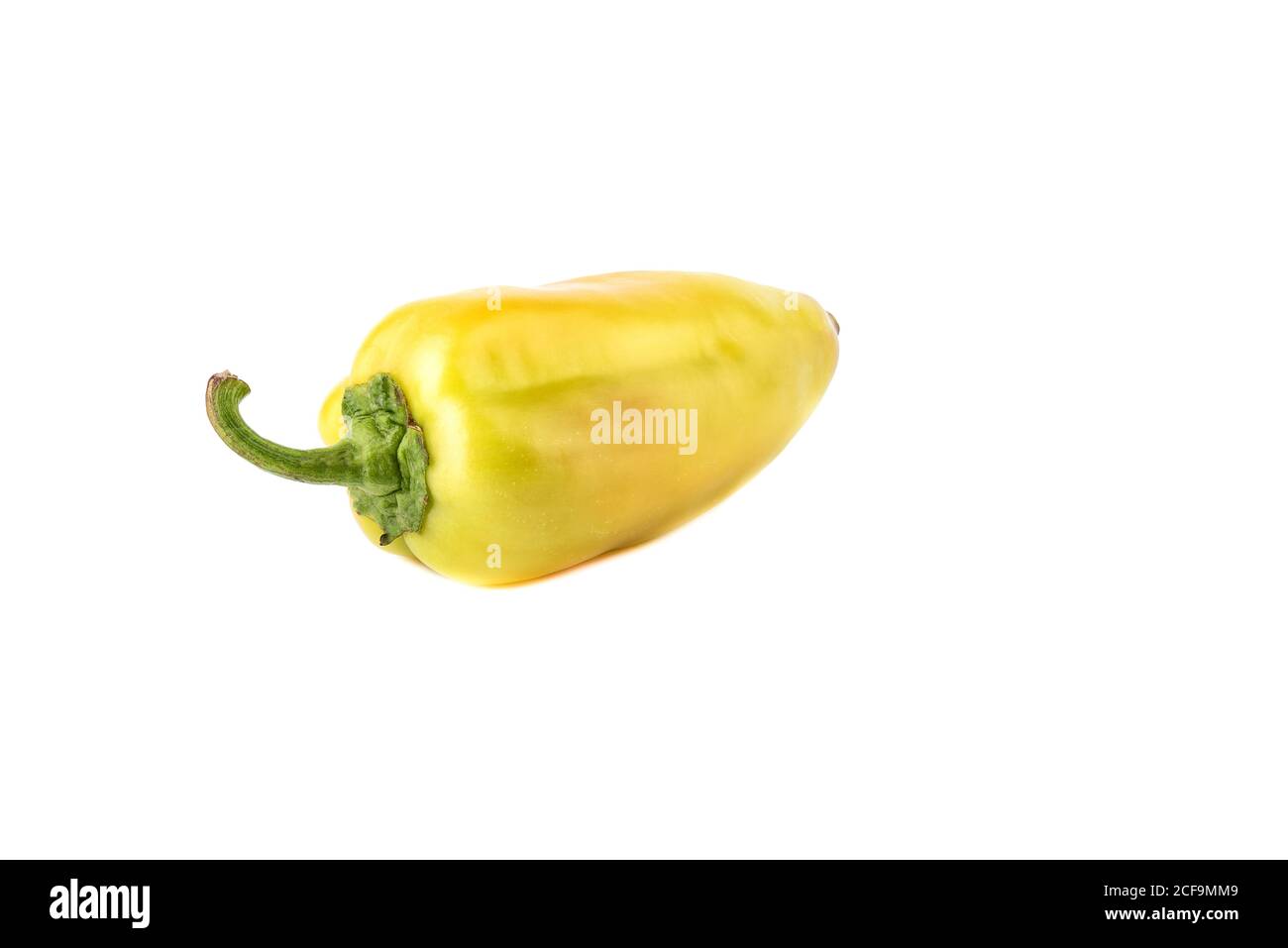 Fresh green pepper isolated on white background Stock Photo - Alamy