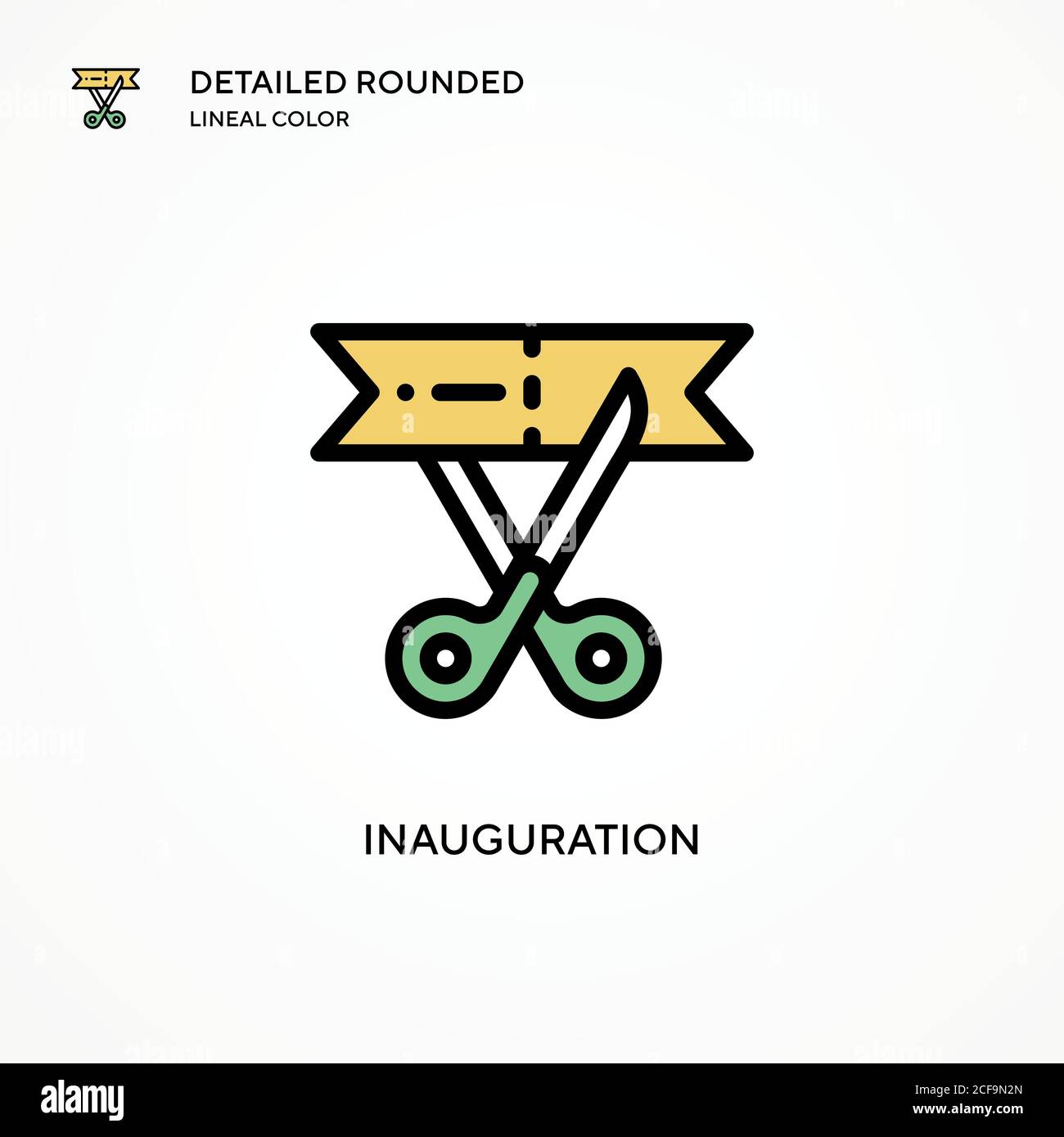 Inauguration vector icon. Modern vector illustration concepts. Easy to ...