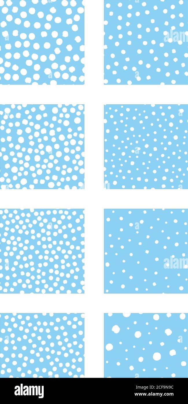 Snowfall pattern of white scattered brush dots. Seamless background ...