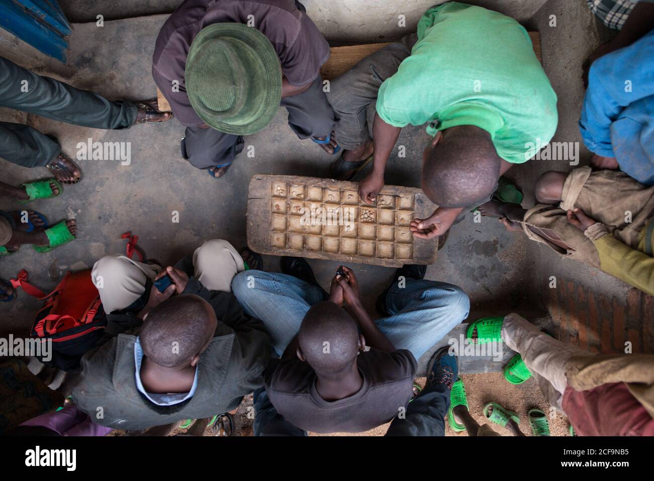 Ruanda, Africa - December 14, 2019: Group of focused African men ...