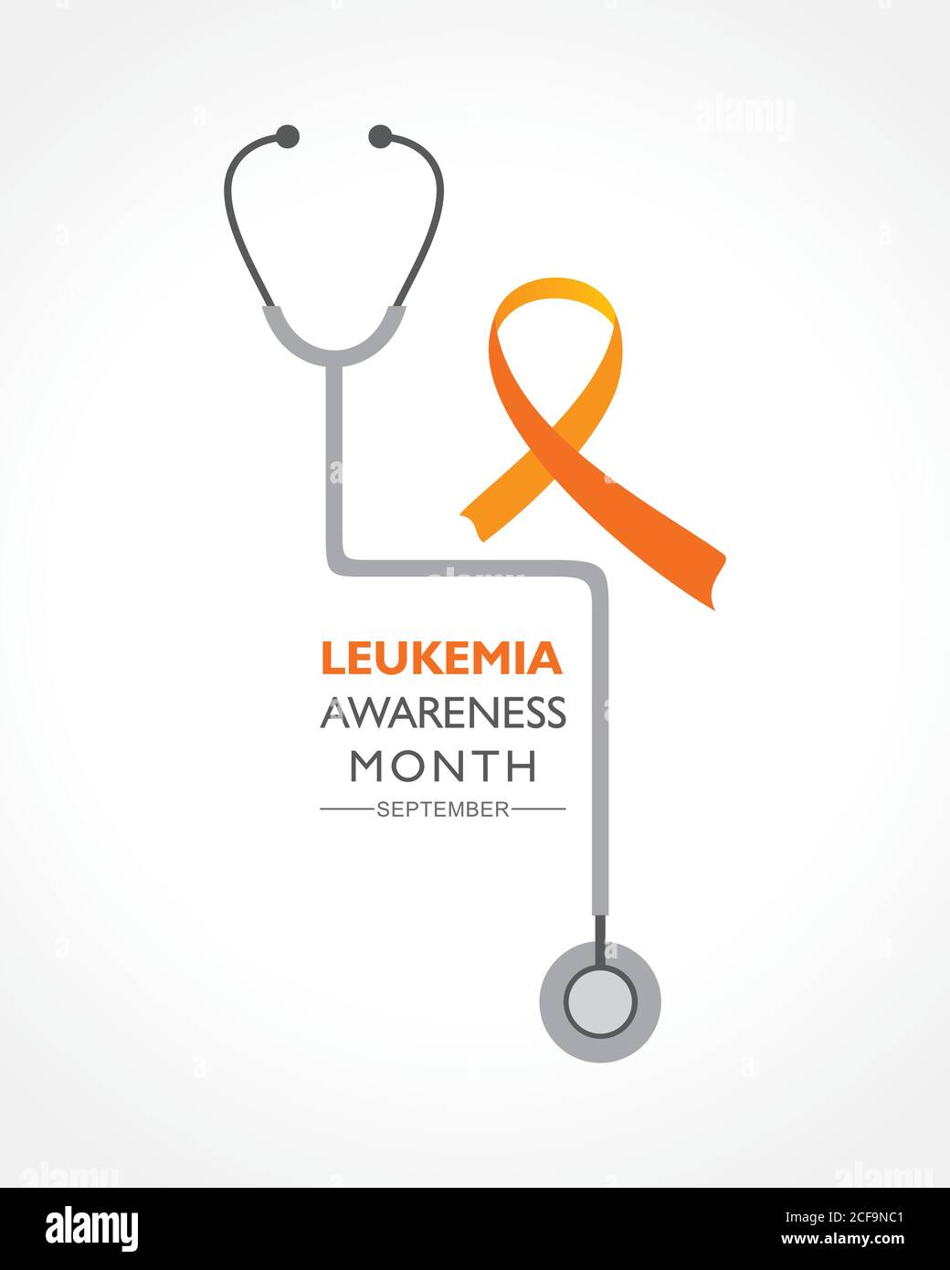 Vector Illustration of Leukemia Awareness month with orange colored ...
