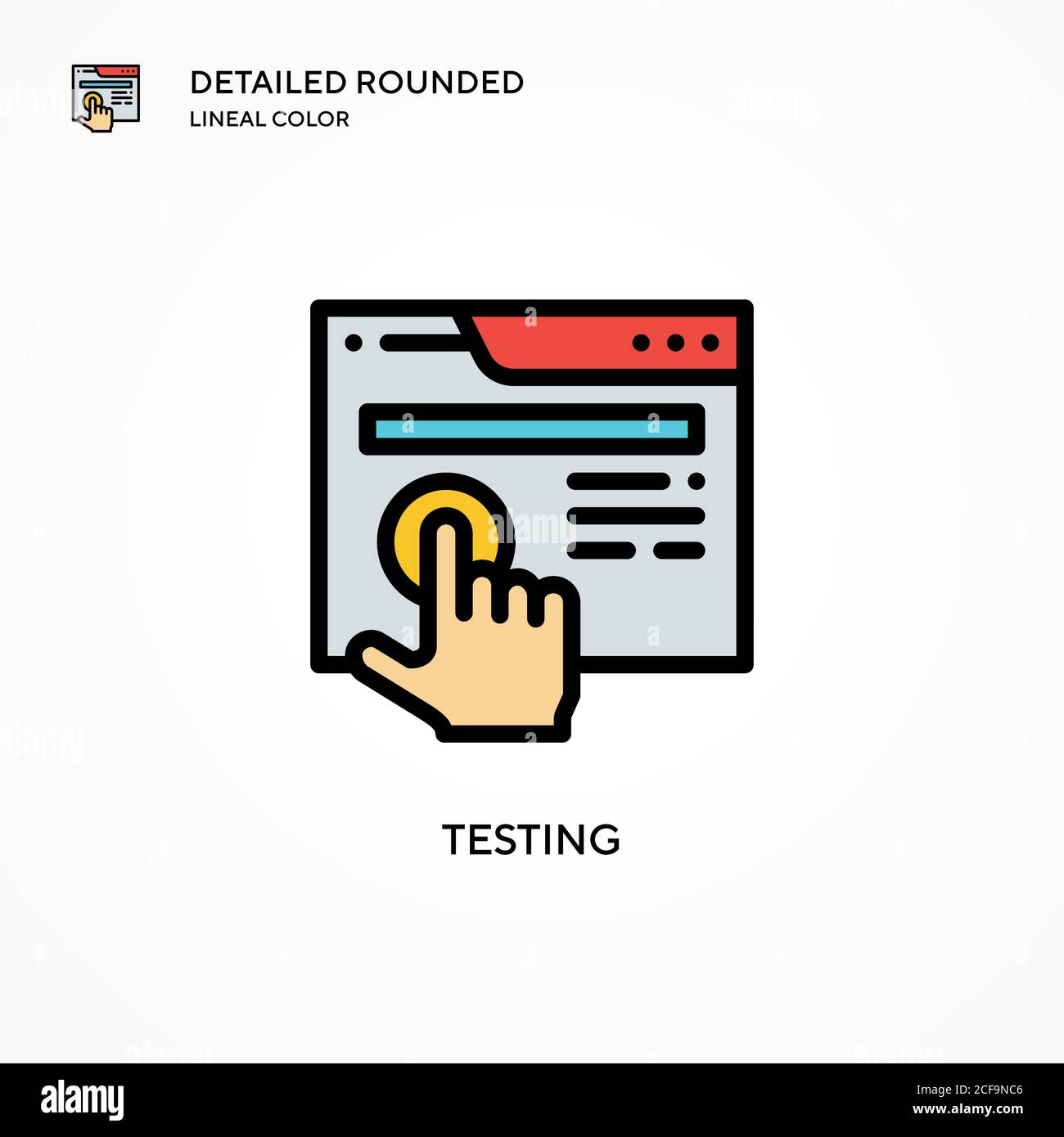 Testing vector icon. Modern vector illustration concepts. Easy to edit ...