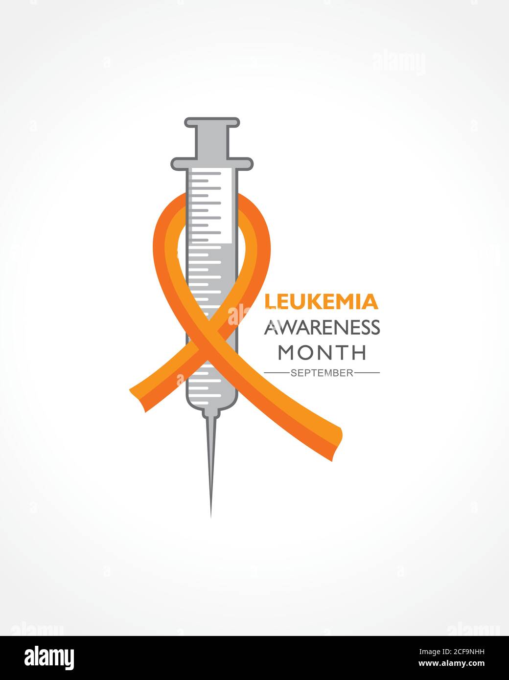 Vector Illustration of Leukemia Awareness month with orange colored ...