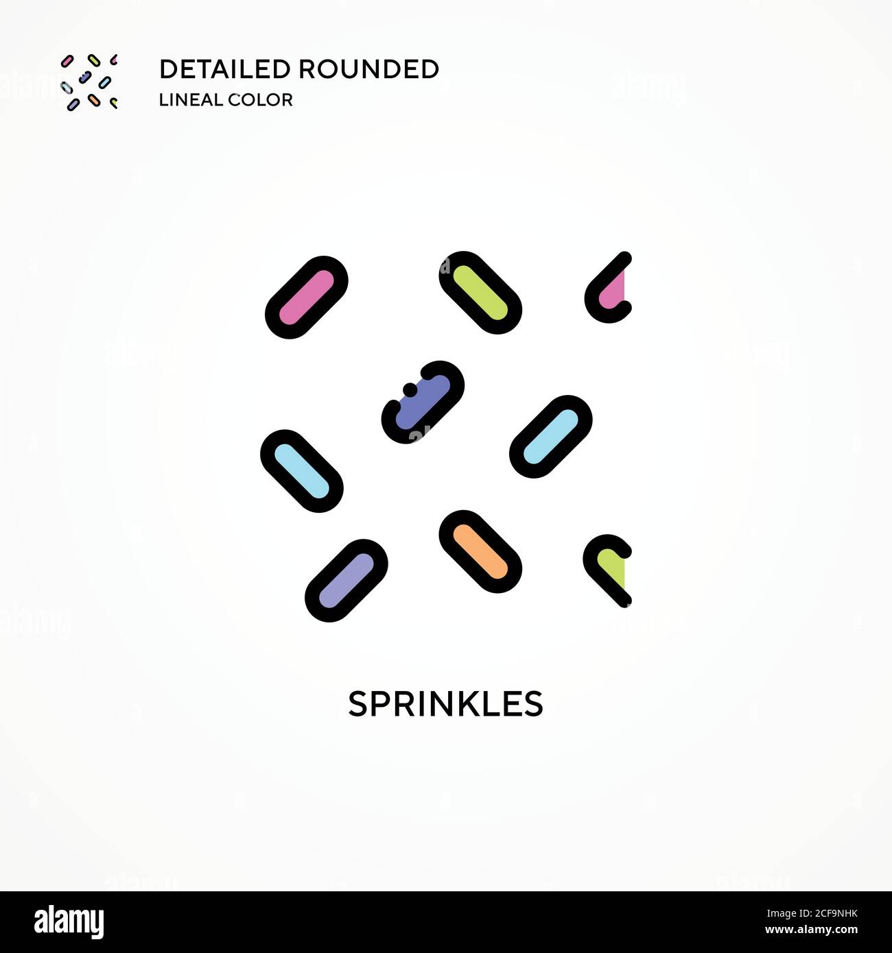 Sprinkles vector icon. Modern vector illustration concepts. Easy to ...
