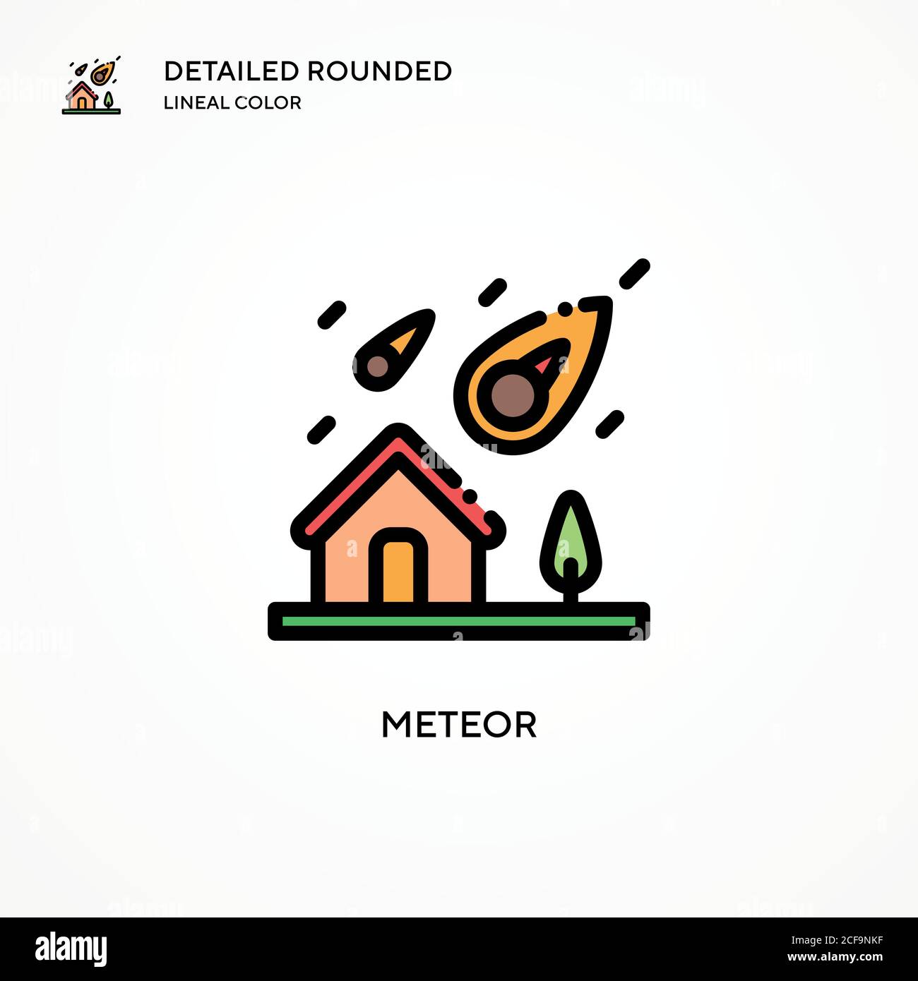 Meteor vector icon. Modern vector illustration concepts. Easy to edit ...