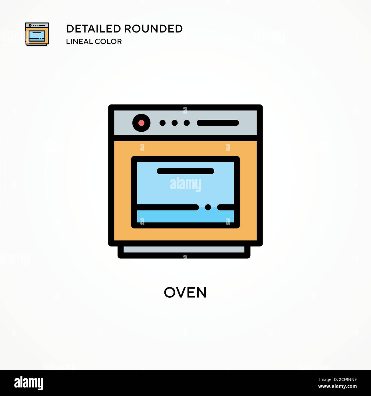 Oven vector icon. Modern vector illustration concepts. Easy to edit and ...