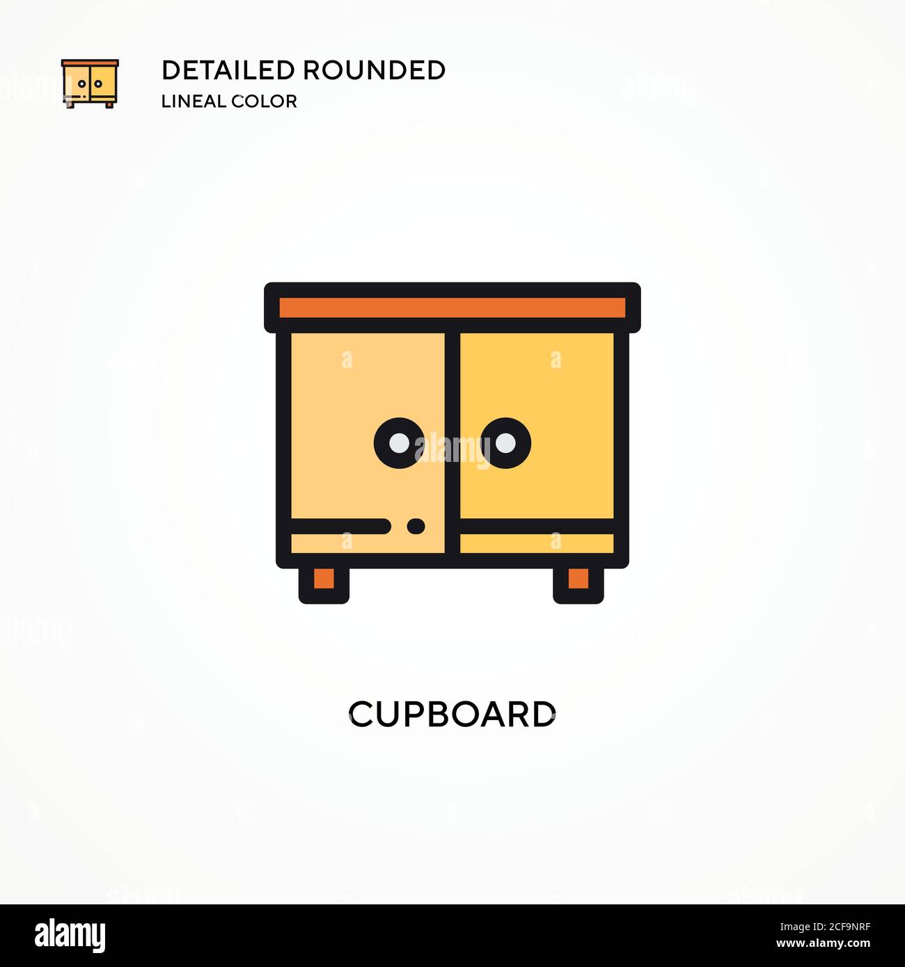 Cupboard vector icon. Modern vector illustration concepts. Easy to edit ...
