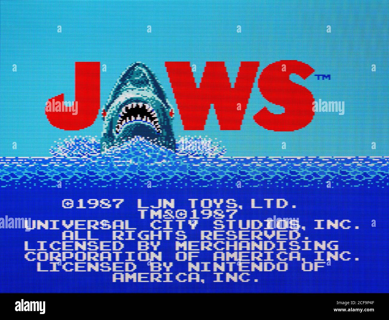 Jaws - Nintendo Entertainment System - NES Videogame - Editorial use ...