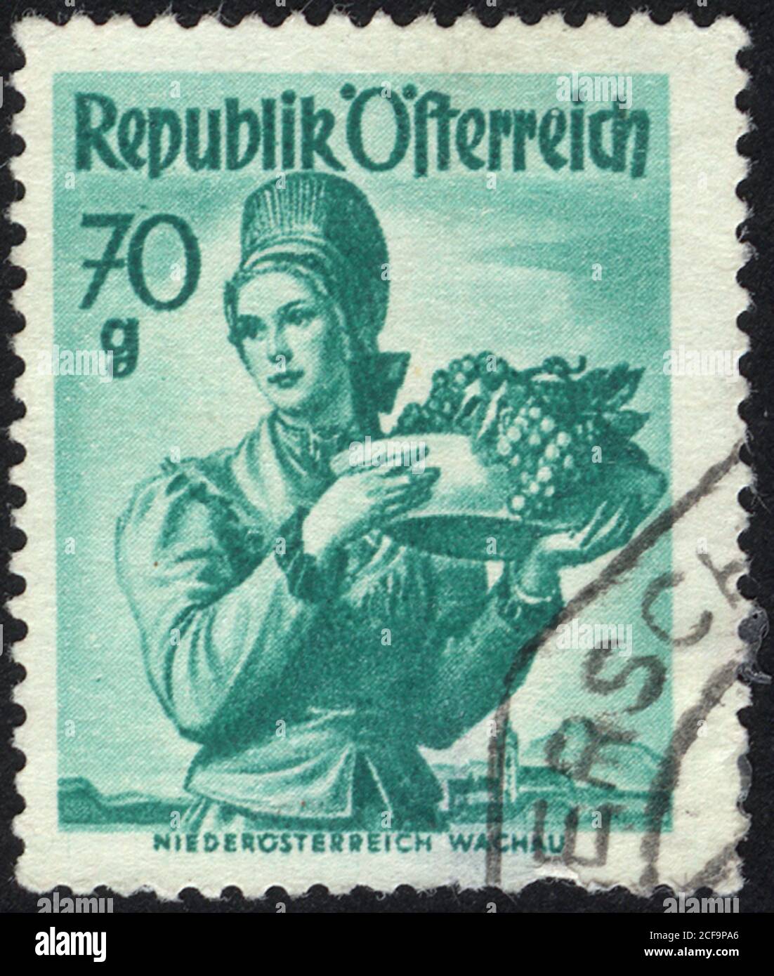 Postage stamps of the Austria. Stamp printed in the Austria. Stamp ...