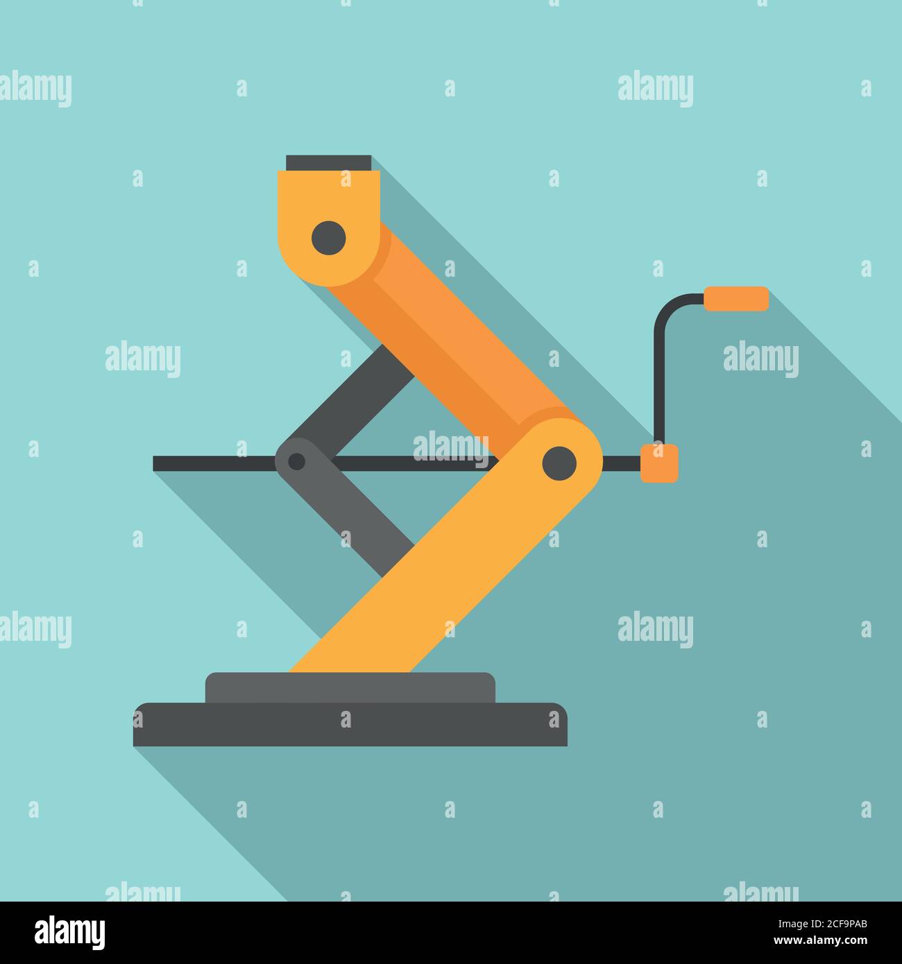 Car service jack-screw icon. Flat illustration of car service jack ...