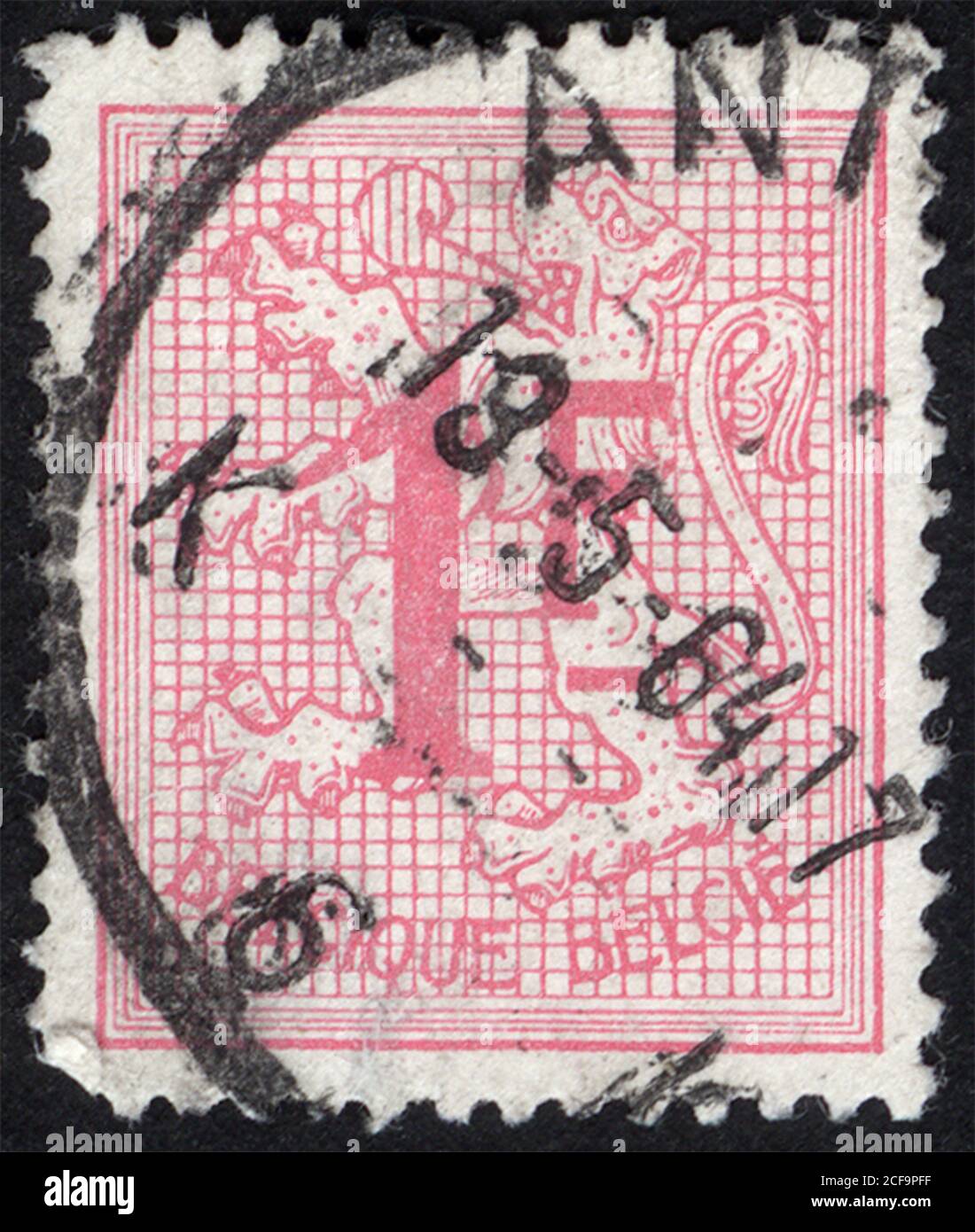 Postage stamps of the Belgium. Stamp printed in the Belgium. Stamp ...