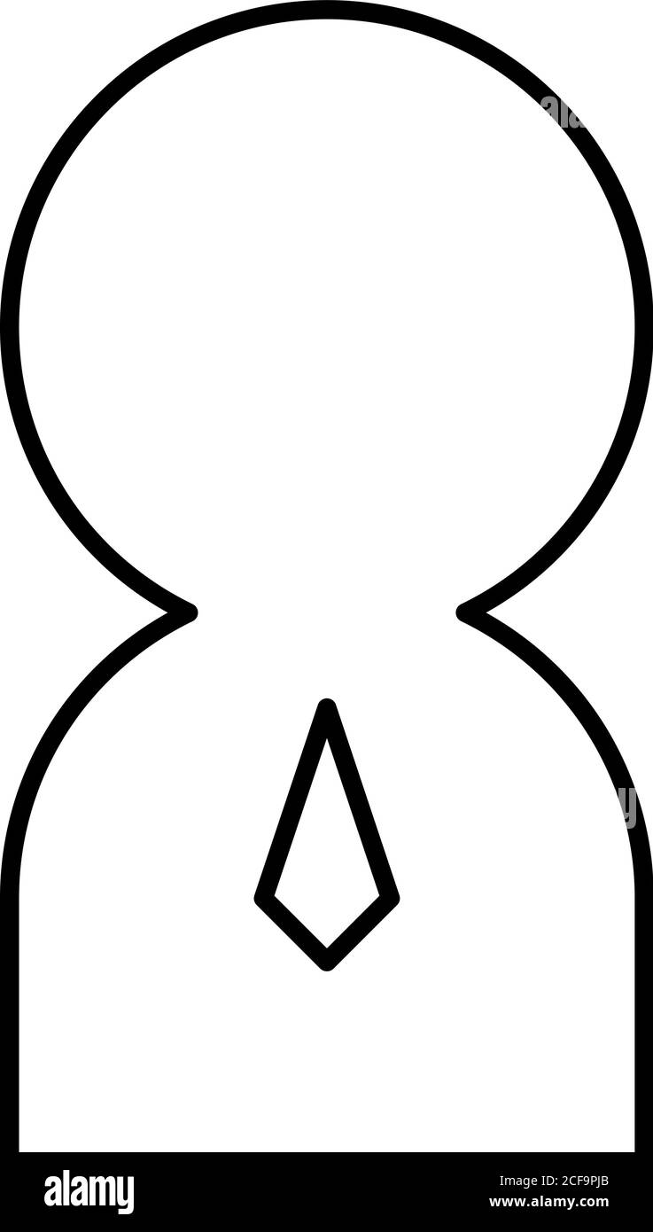 Business manager icon. Male person character with tie - modern thin ...