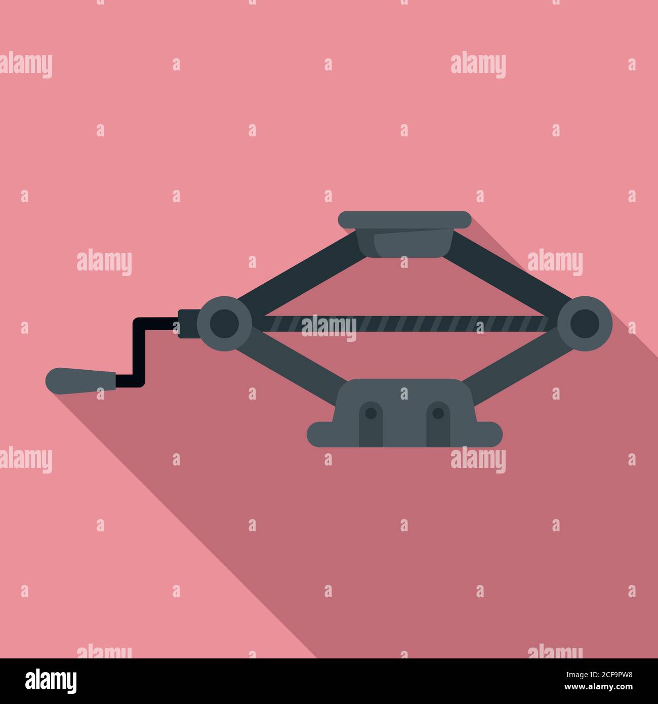 Manual jack-screw icon. Flat illustration of manual jack-screw vector ...