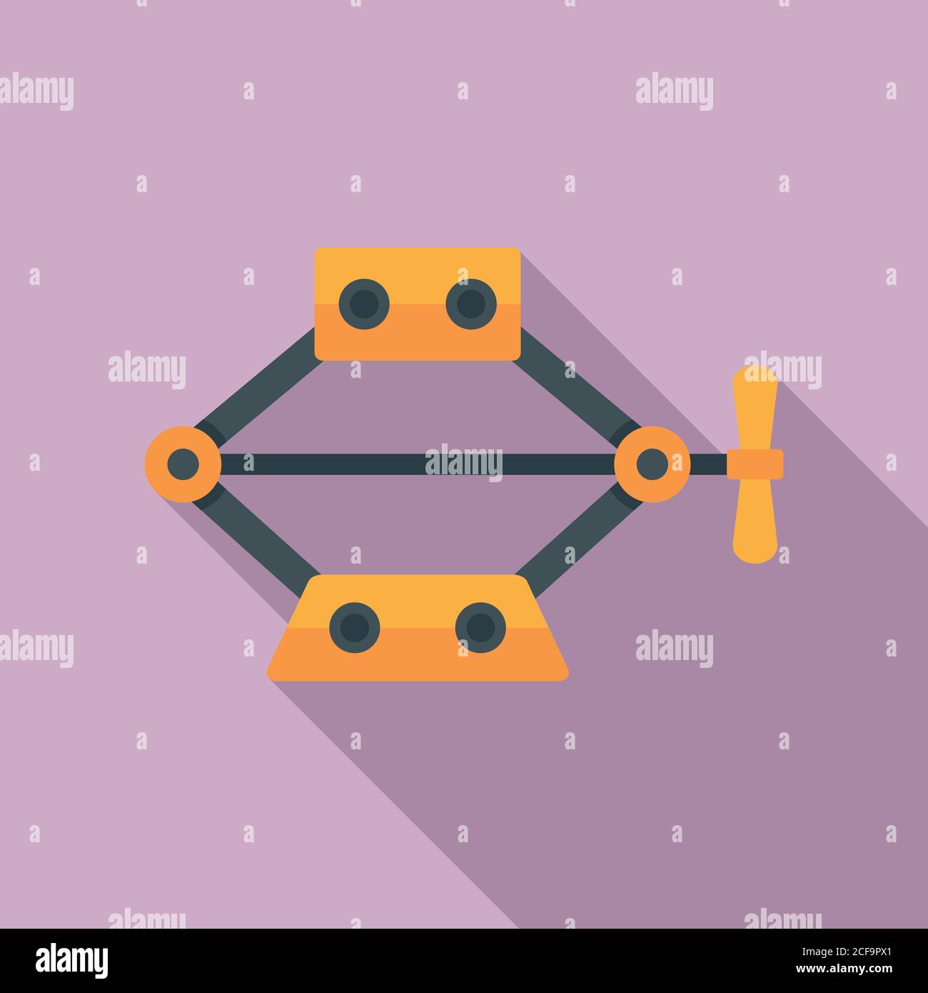 Power jack-screw icon. Flat illustration of power jack-screw vector ...
