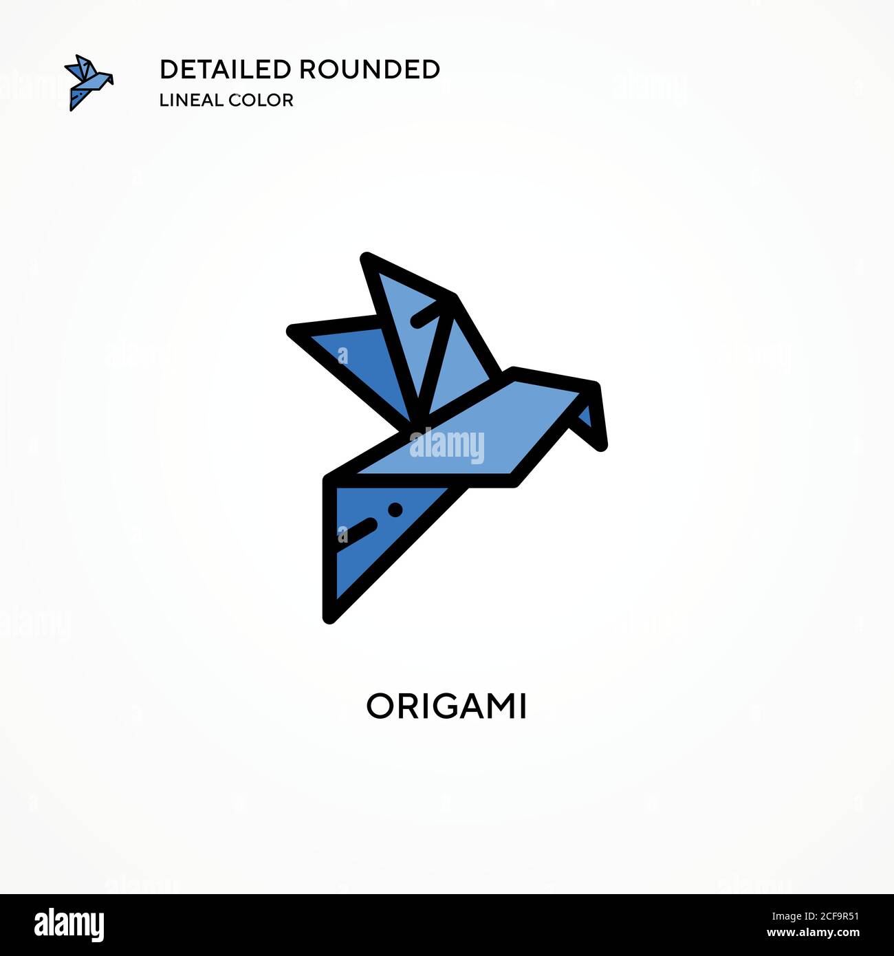 Origami vector icon. Modern vector illustration concepts. Easy to edit and customize Stock ...