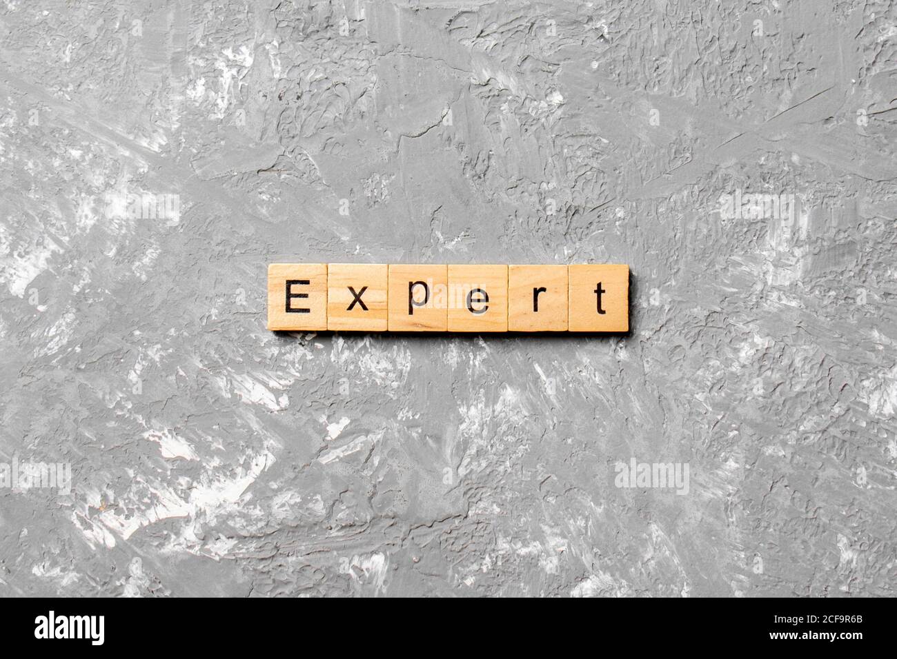 expert word written on wood block. expert text on table, concept Stock ...