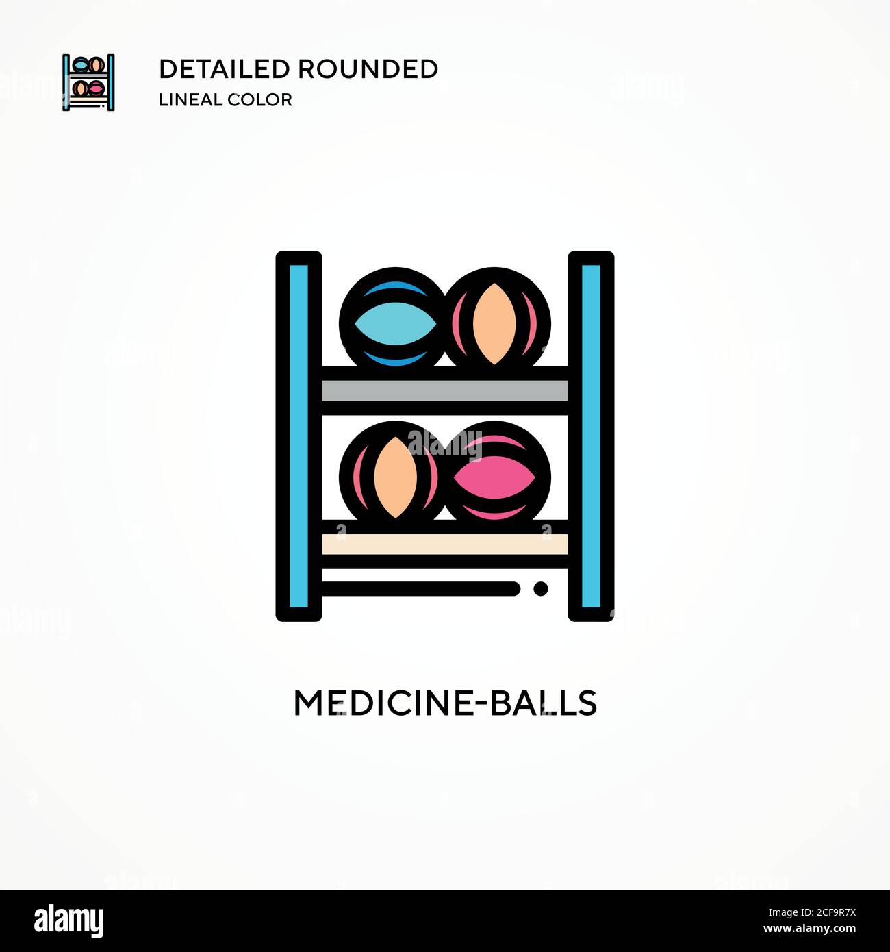 Medicine-balls vector icon. Modern vector illustration concepts. Easy ...