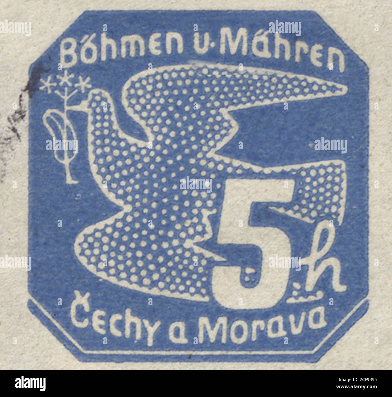 Postage stamps of the Czechoslovakia. Stamp printed in the ...