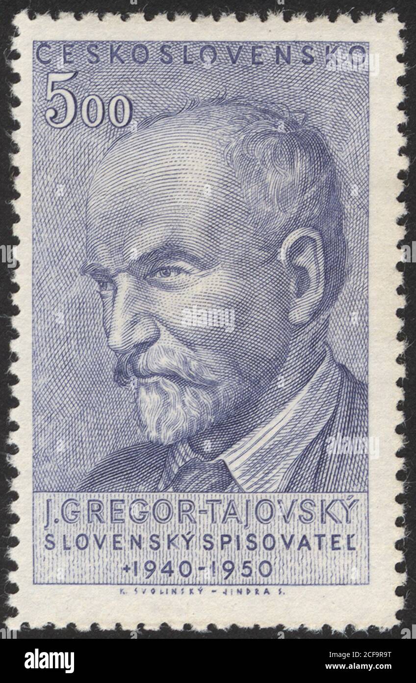 Postage stamps of the Czechoslovakia. Stamp printed in the ...