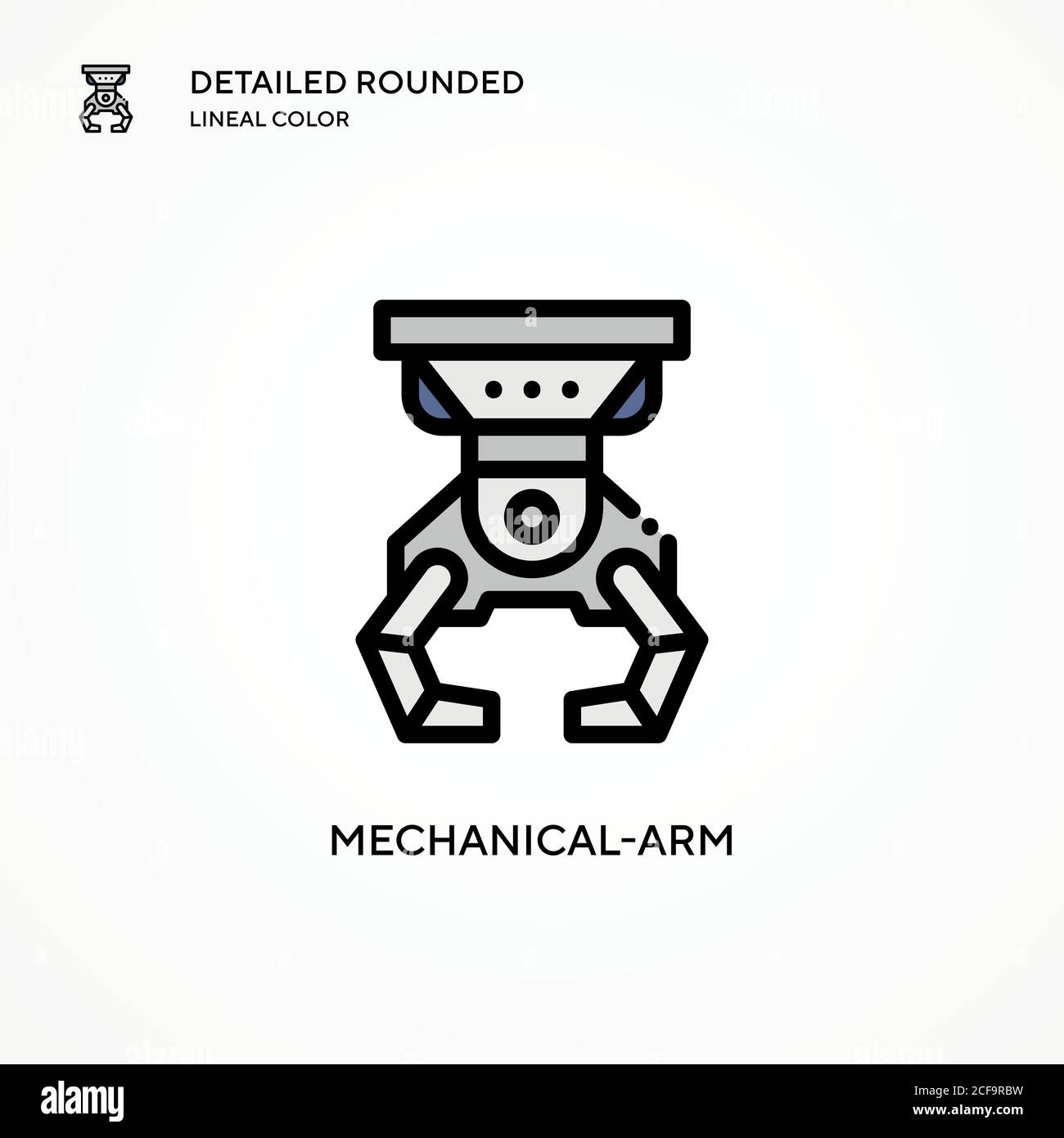 Mechanical-arm vector icon. Modern vector illustration concepts. Easy ...