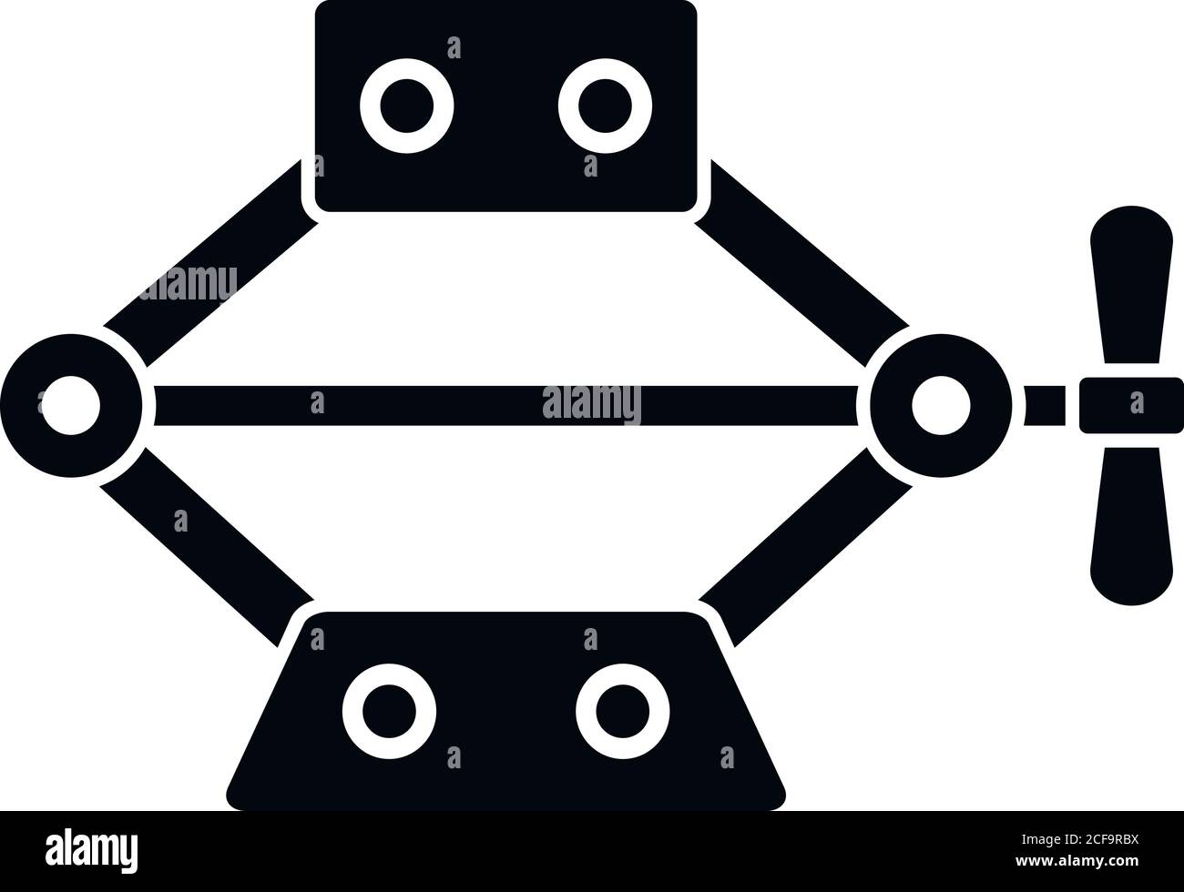 Power jack-screw icon. Simple illustration of power jack-screw vector ...