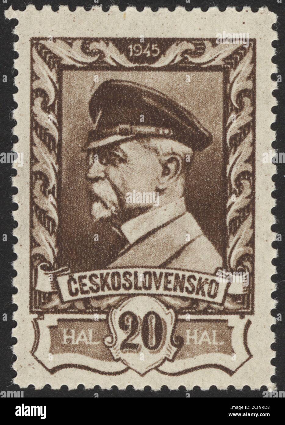 Postage stamps of the Czechoslovakia. Stamp printed in the ...