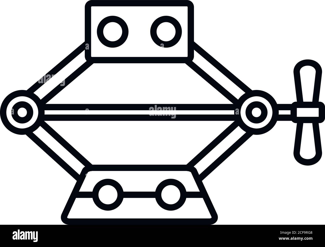 Power jack-screw icon. Outline power jack-screw vector icon for web ...