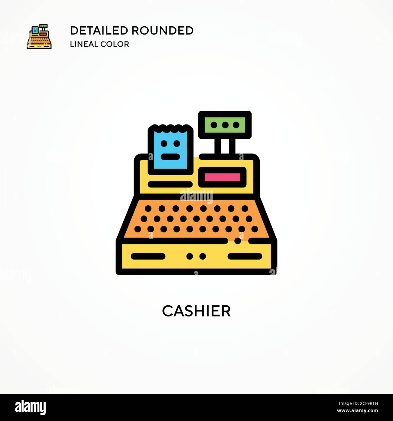 Cashier vector icon. Modern vector illustration concepts. Easy to edit ...