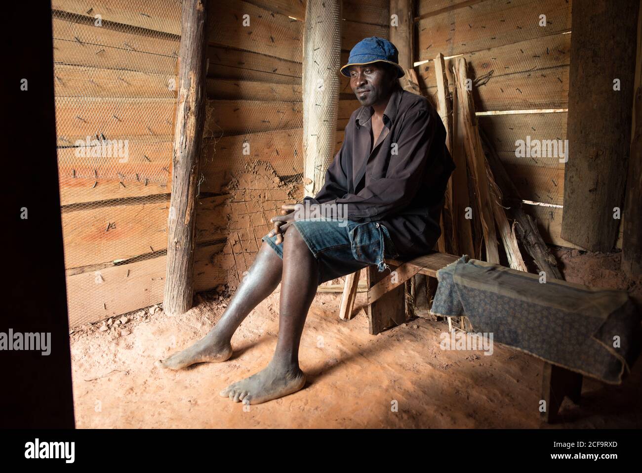 Tranquil african barefoot male casual hi-res stock photography and ...