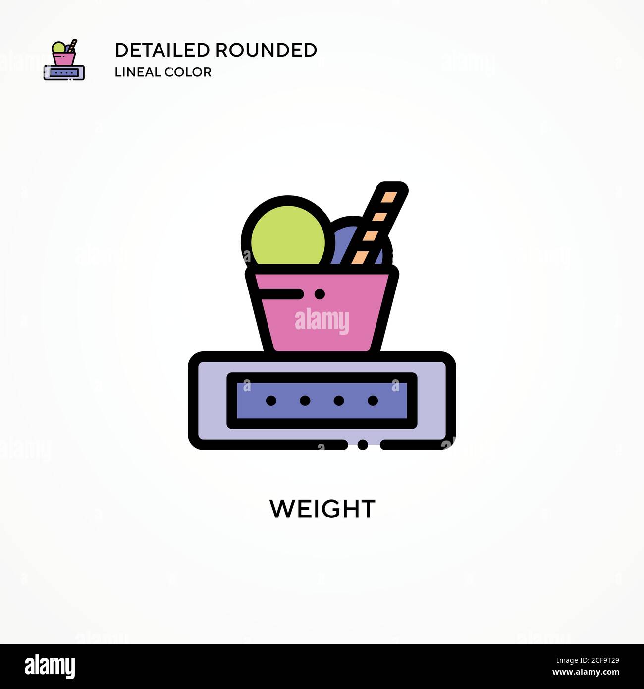 Weight vector icon. Modern vector illustration concepts. Easy to edit ...
